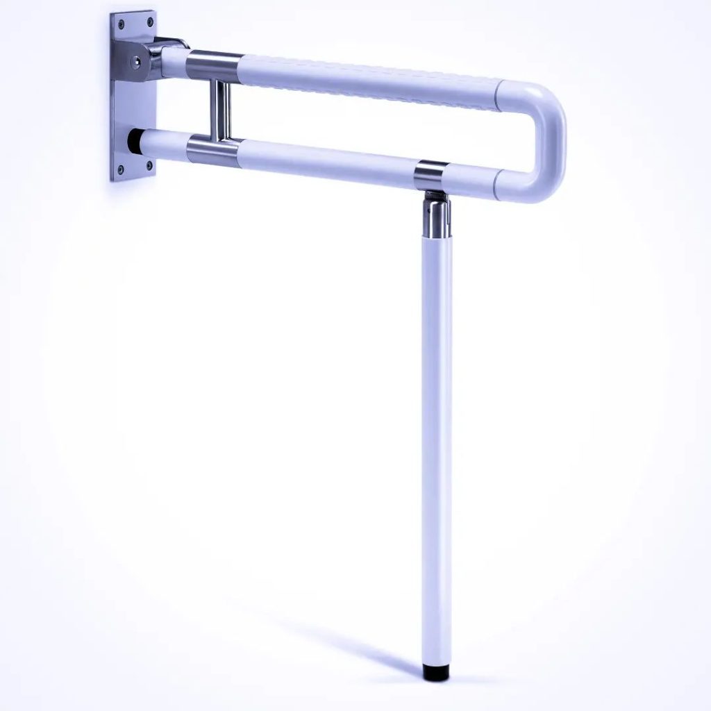 Foldable & Flip-Up Arm Grab Bar Rail