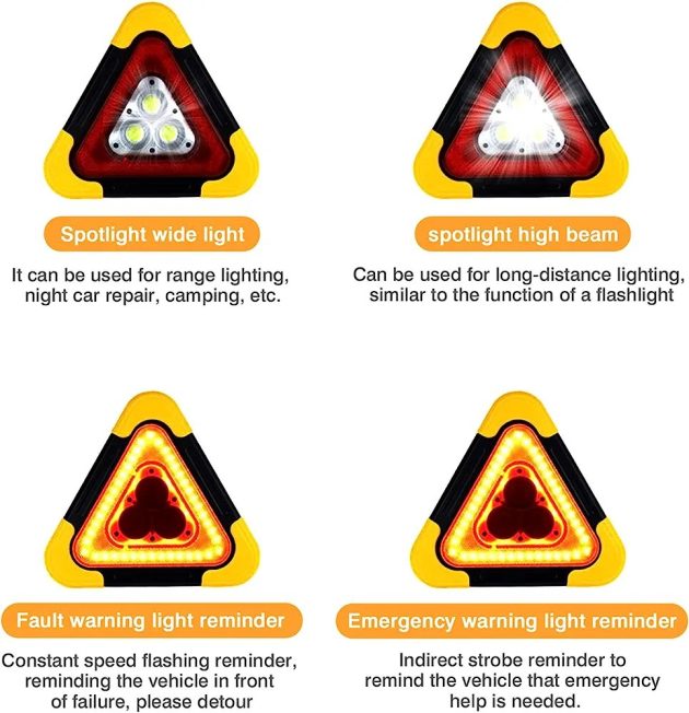 Portal Emergency Triangular Roadside Warning Light(Led multifunction ...