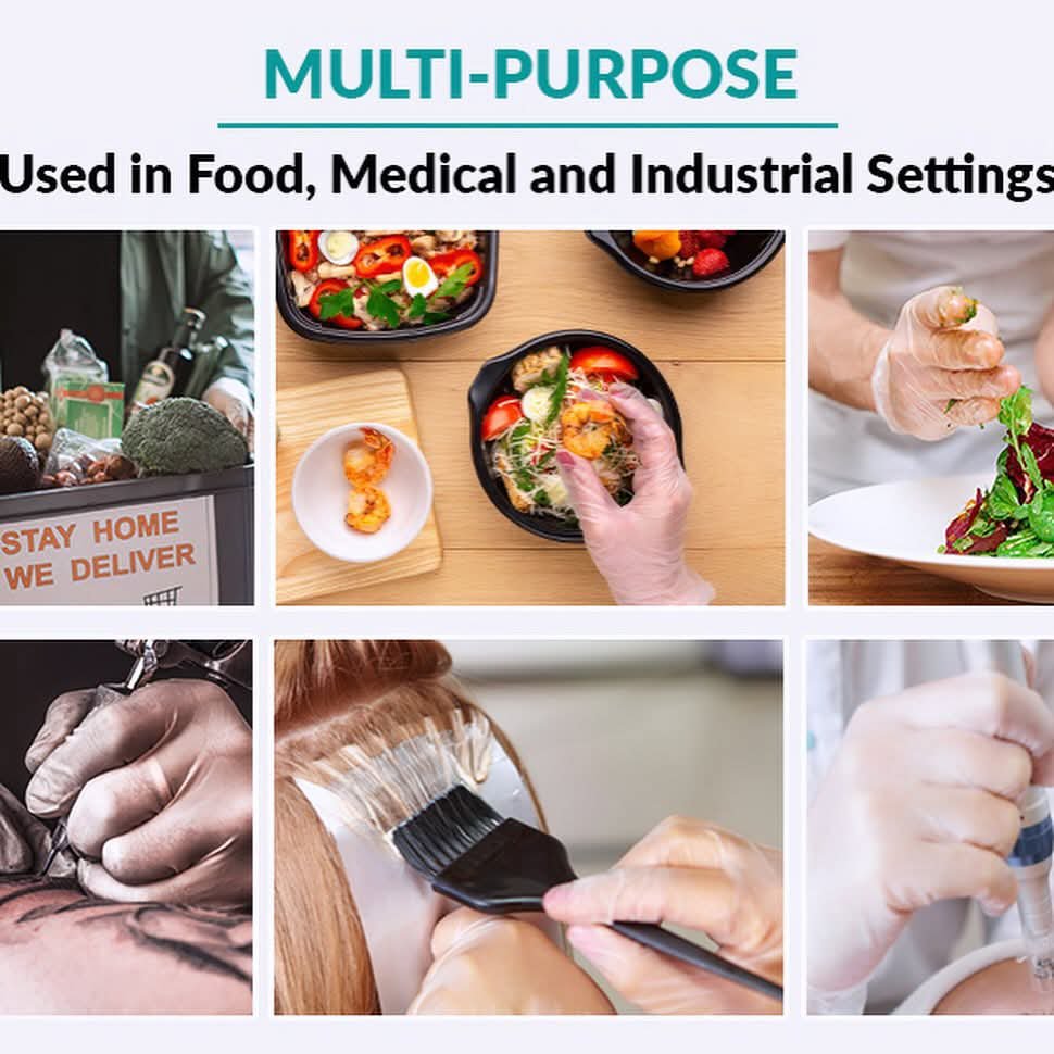 Disposable Vinyl Gloves (Medical grade, Non-sterile) - Safety sasa