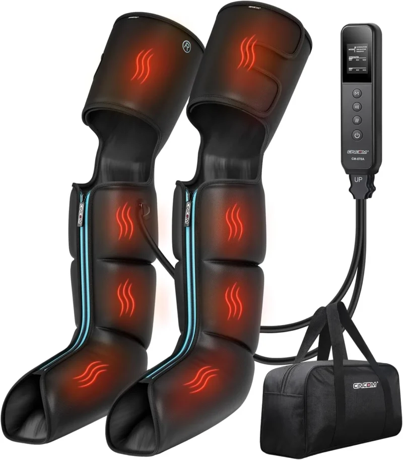 Leg Air Compression Massager with Heat and Compression - safetysasa